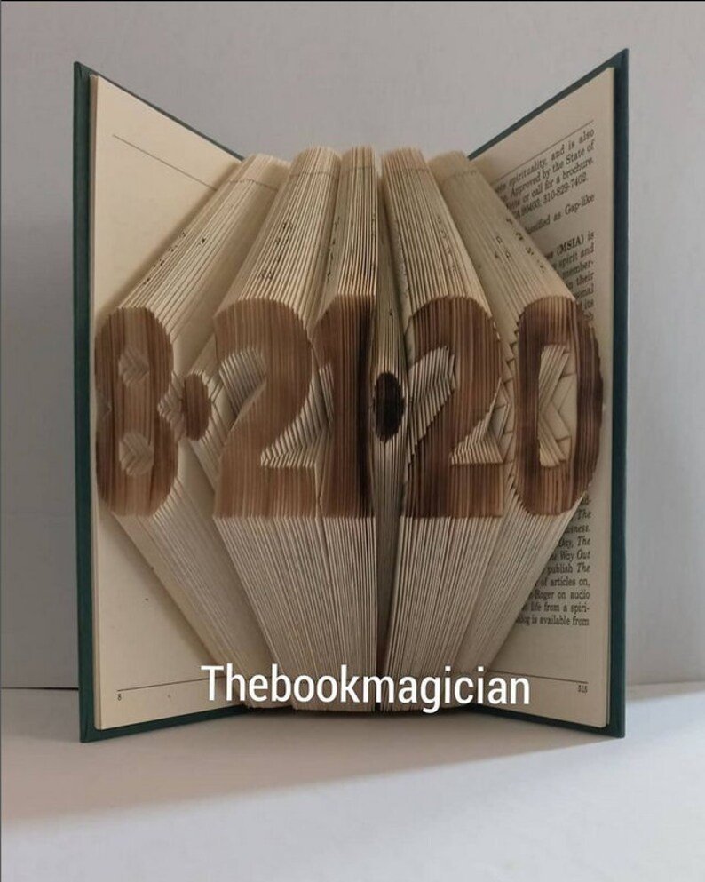 Personalized Anniversary Date Book Folded Book Traditional - Etsy