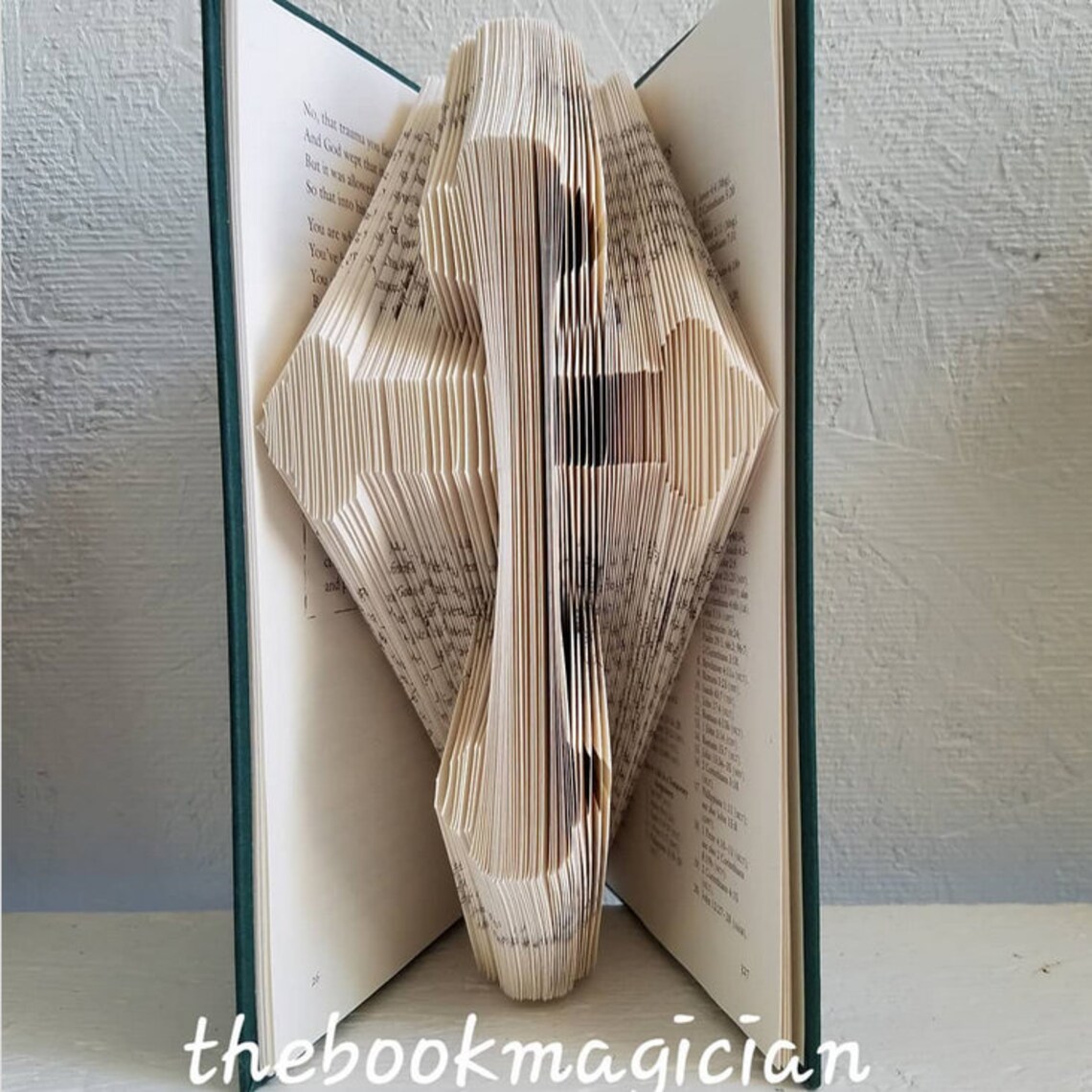 Cross Folded Book Art Unique Gift Wedding Anniversary Paper - Etsy