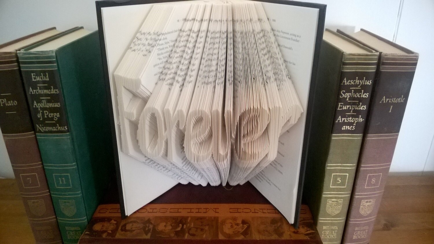 Forever~ Hand Folded Book Art Sculpture Unique Boyfriend Girlfriend ...