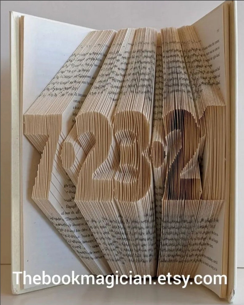 Personalized Anniversary Date Book Folded Book Traditional - Etsy