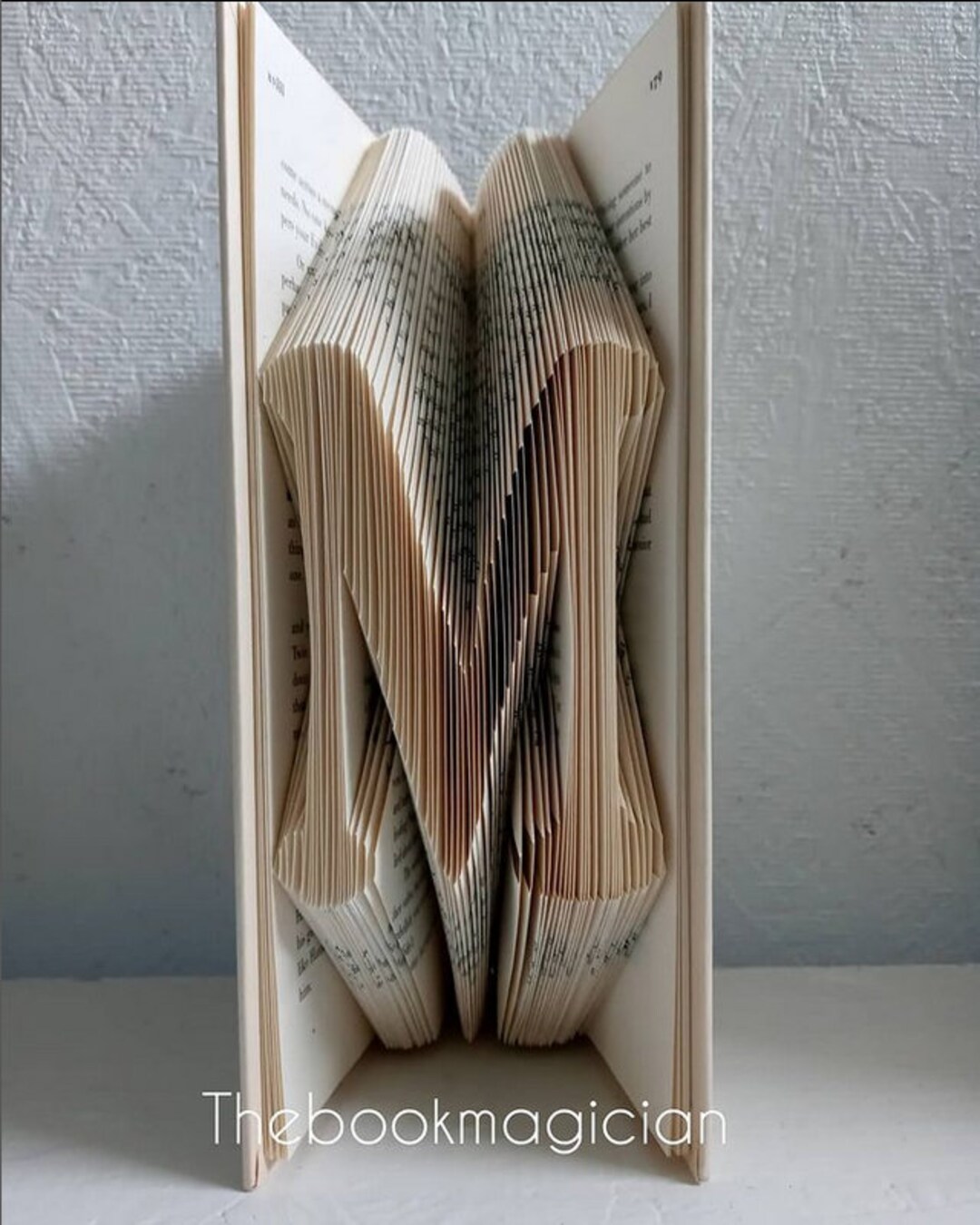 Initial Book Folding, Letter Folded Book, Unique Birthday Gift for Book ...