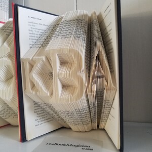 Monogram folded book custom monogram personalized gifts | Etsy