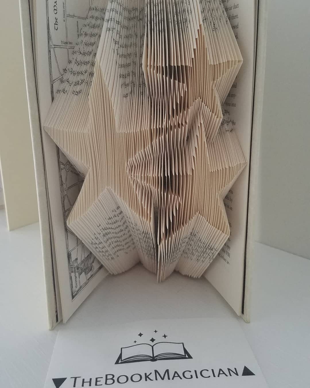 Stars Folded Book Art, Home Decor, Home Library Decor, Unique Gift ...