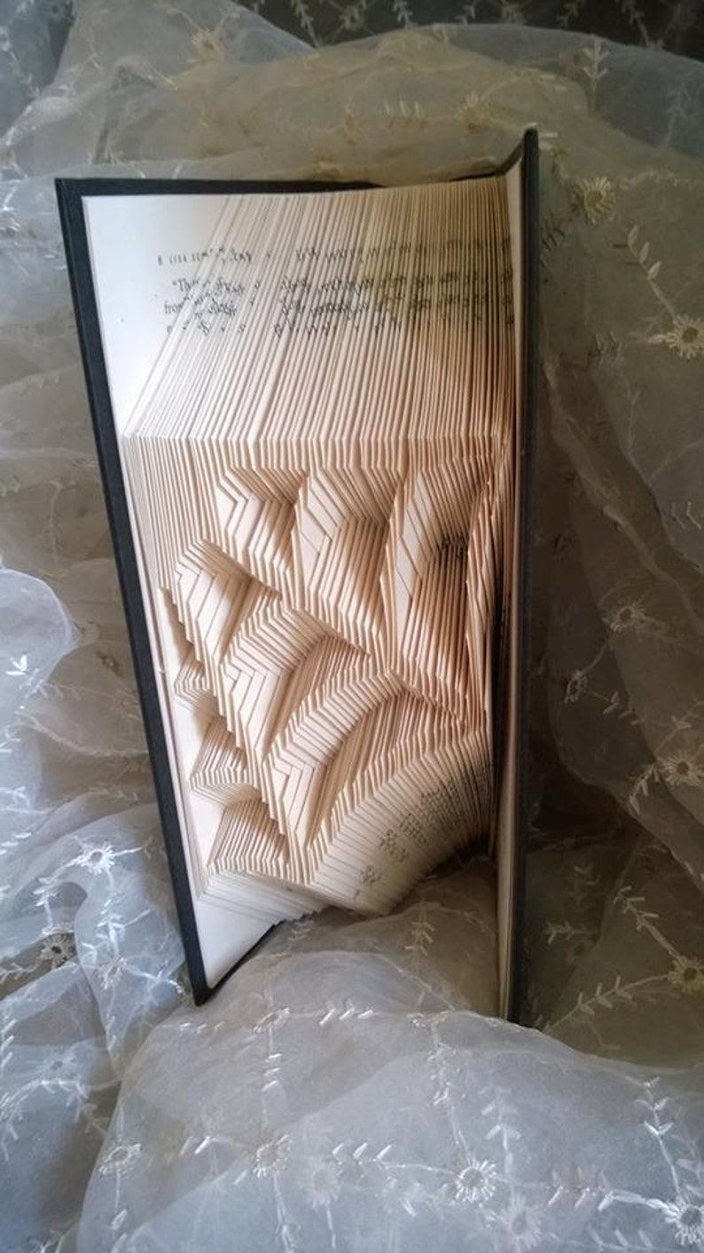 Spiderweb Folded Book Art Unique gift Halloween Decor | Etsy