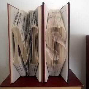 Initial Folded Book, Letters Book Folding, Unique Wedding Gift, Wedding ...