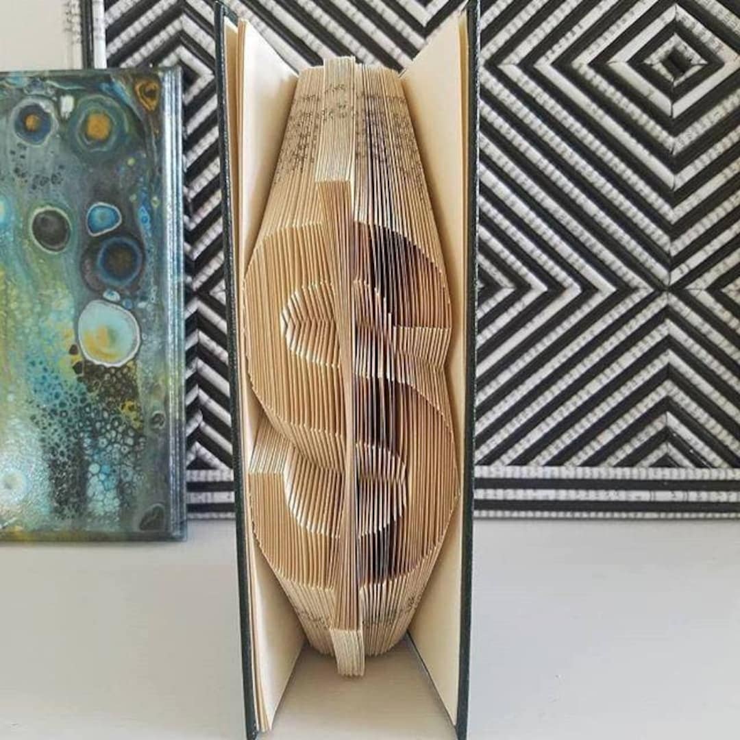 Dollar Sign Book Art, Bookish Gifts, Money Lover Gift, Dollar Bills ...