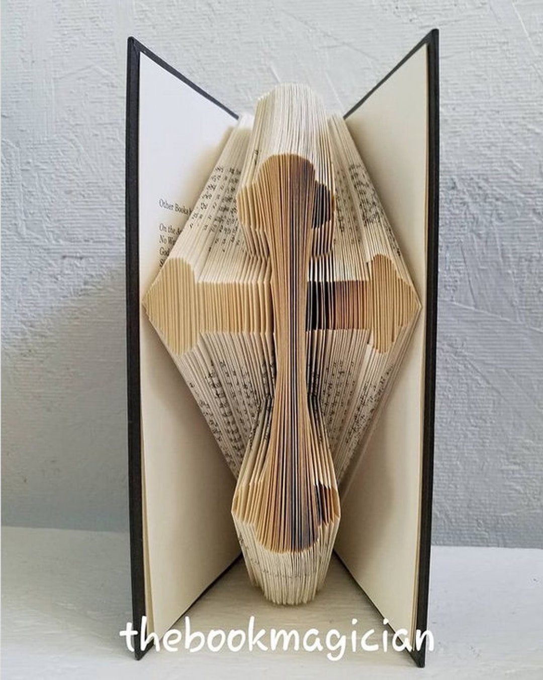 Cross Folded Book Art Unique Gift Wedding Anniversary Paper Gift ...