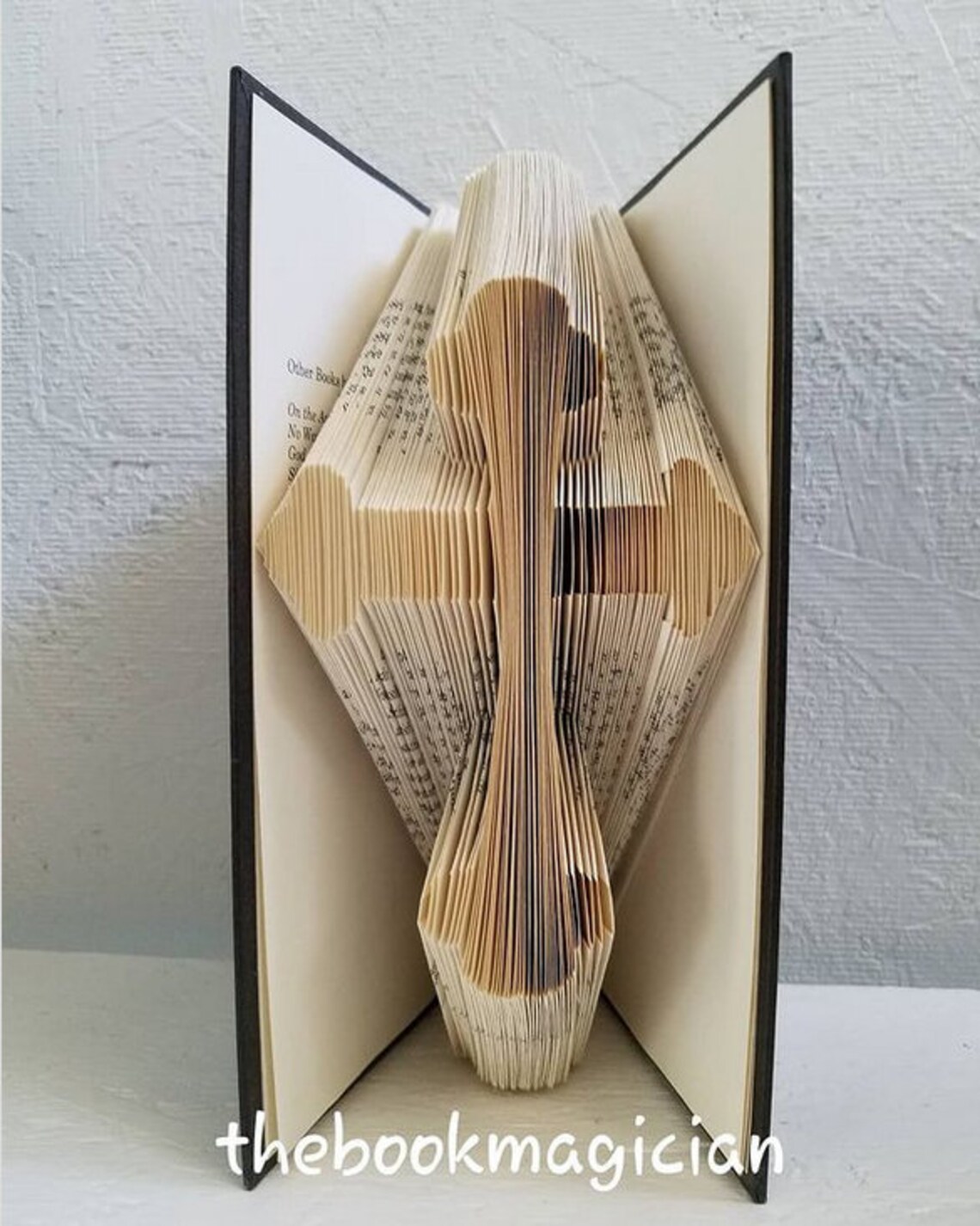 Cross Folded Book Art Unique Gift Wedding Anniversary Paper - Etsy