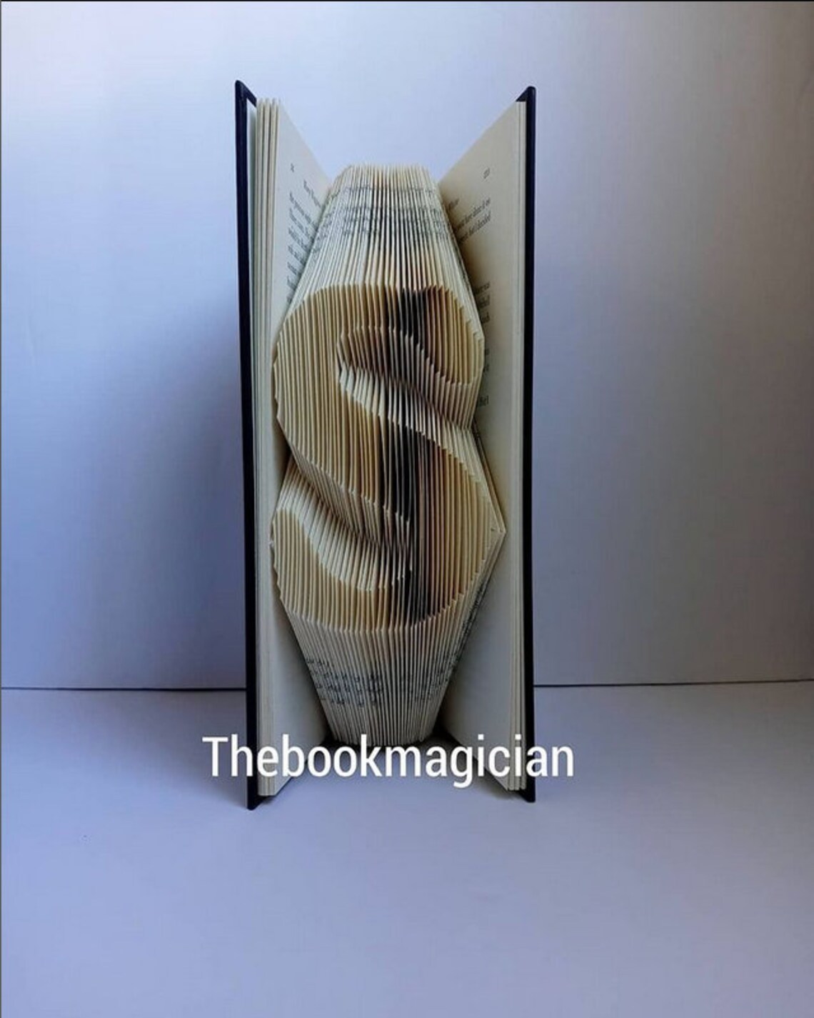 Initial Book Folding Letter Folded Book Unique Birthday Gift - Etsy