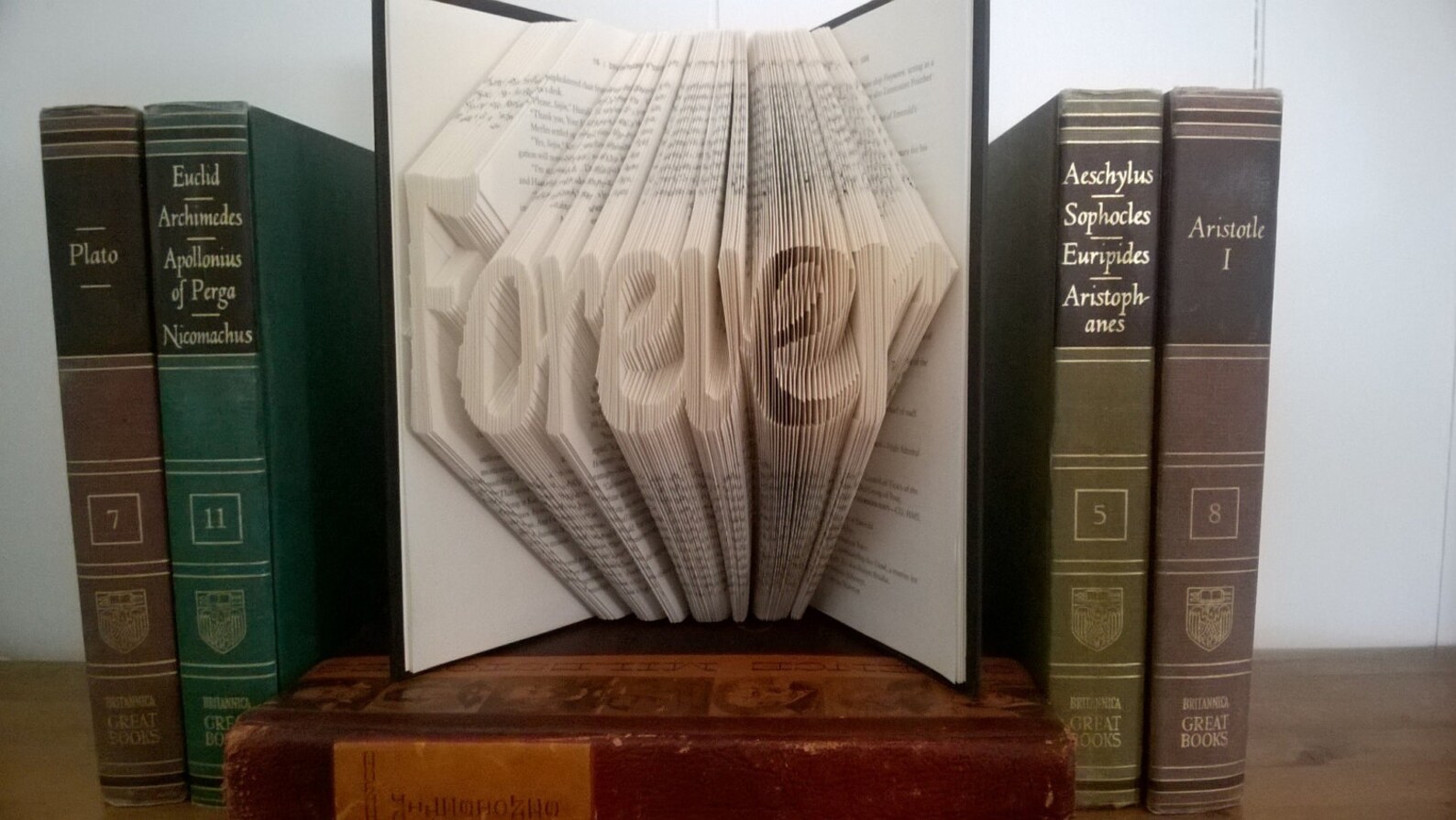 Forever~ Hand Folded Book Art Sculpture Unique Boyfriend Girlfriend ...