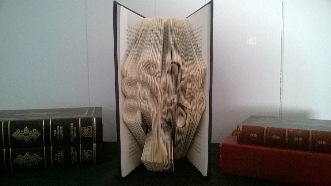Hand Folded Book Art, Whimsical Tree Sculpture, Unique Decor - Etsy