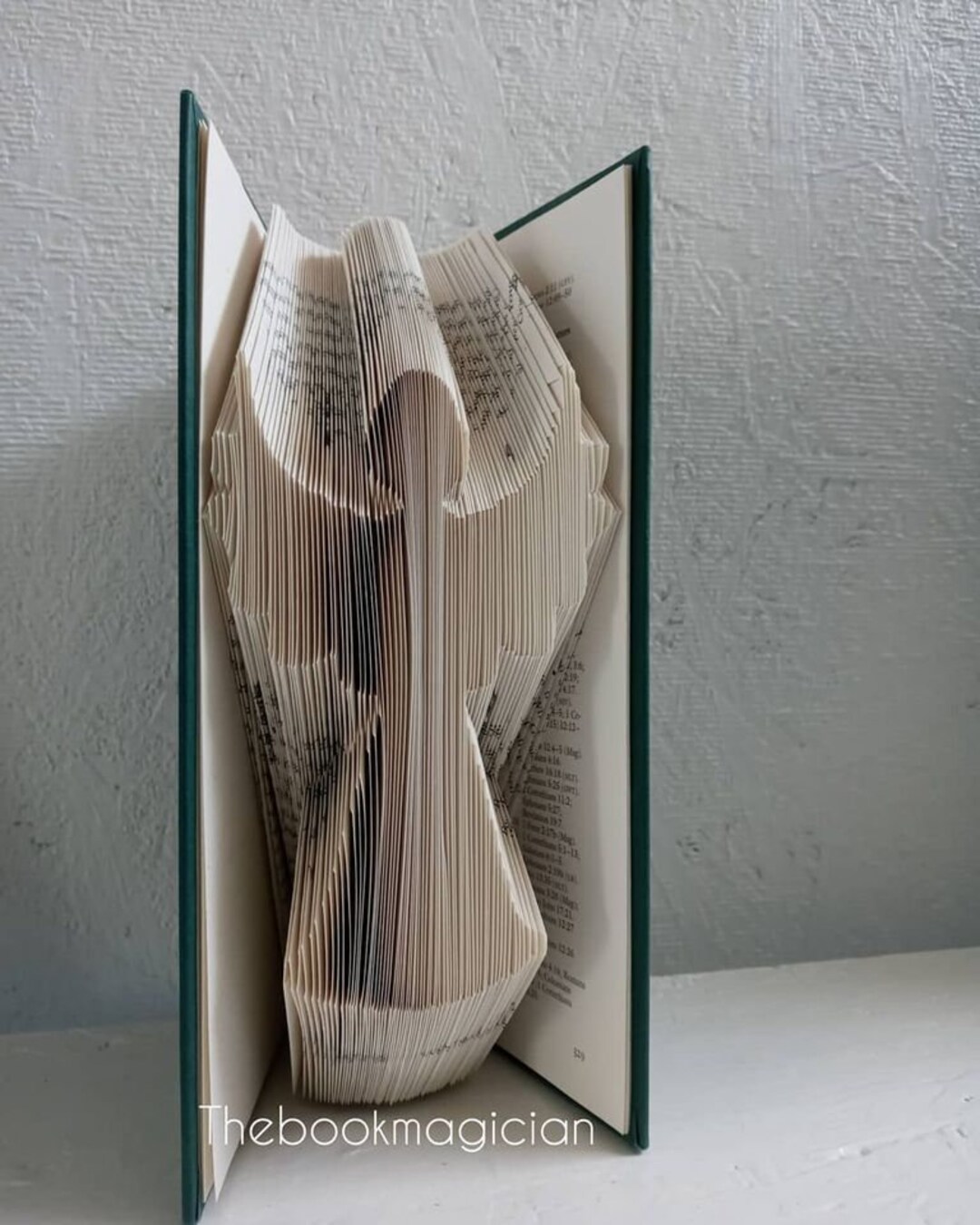 Angel Hand Folded Book Art Home Decor Wedding Inspirational Religious ...