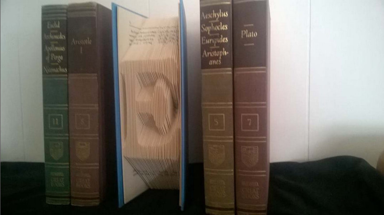 Initial Book Folding Letter Folded Book Unique Birthday Gift - Etsy