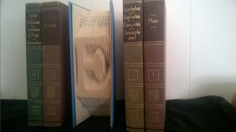 Initial Book Folding Letter Folded Book Unique Birthday Gift - Etsy