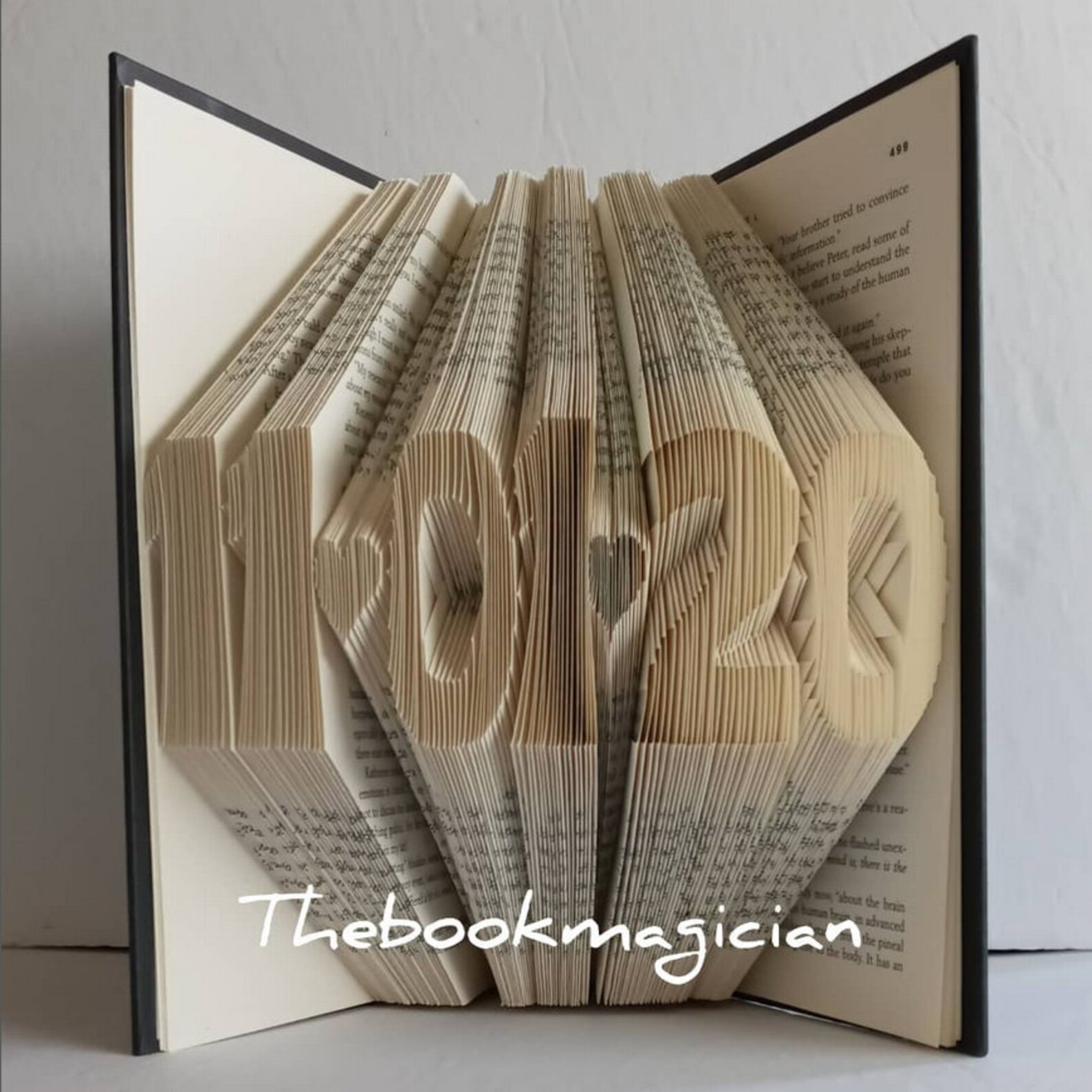 Personalized Anniversary Date Book Folded Book Traditional - Etsy