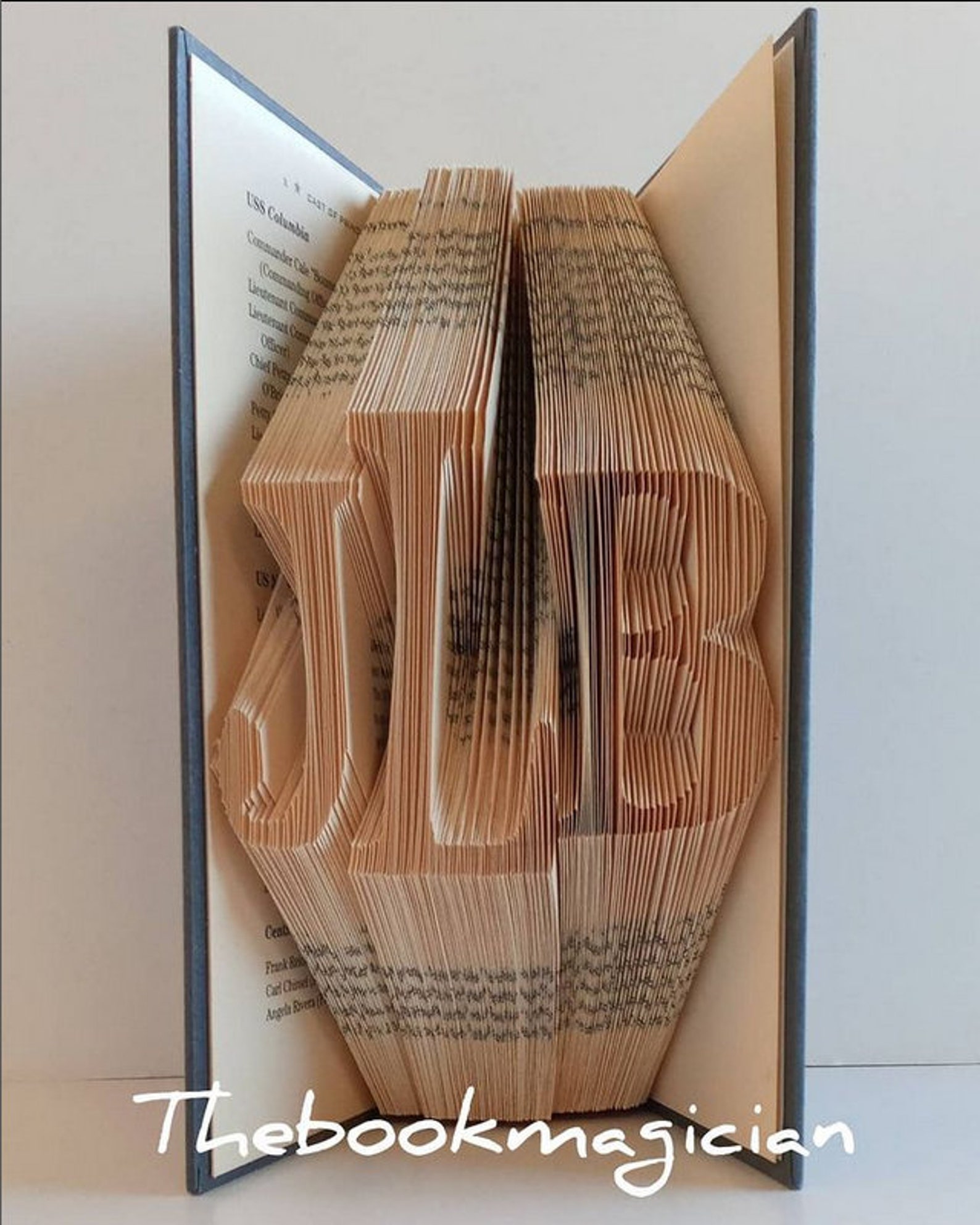 Monogram Folded Book Custom Monogram Personalized Gifts - Etsy