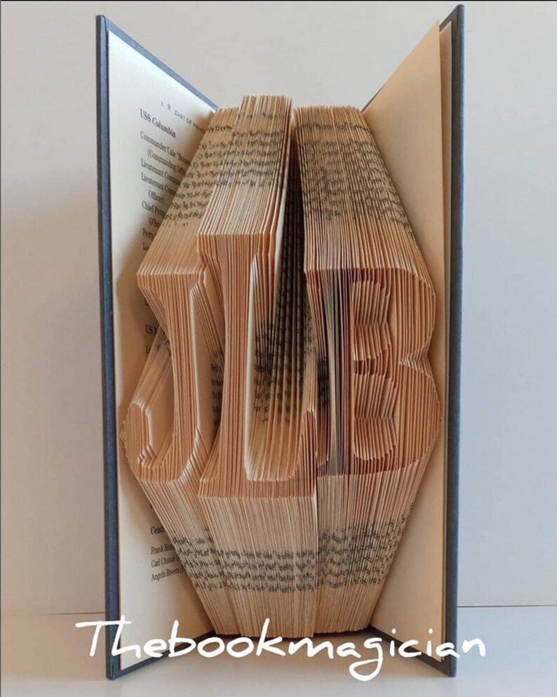 Monogram Folded Book, Custom Monogram, Personalized Gifts, Your ...