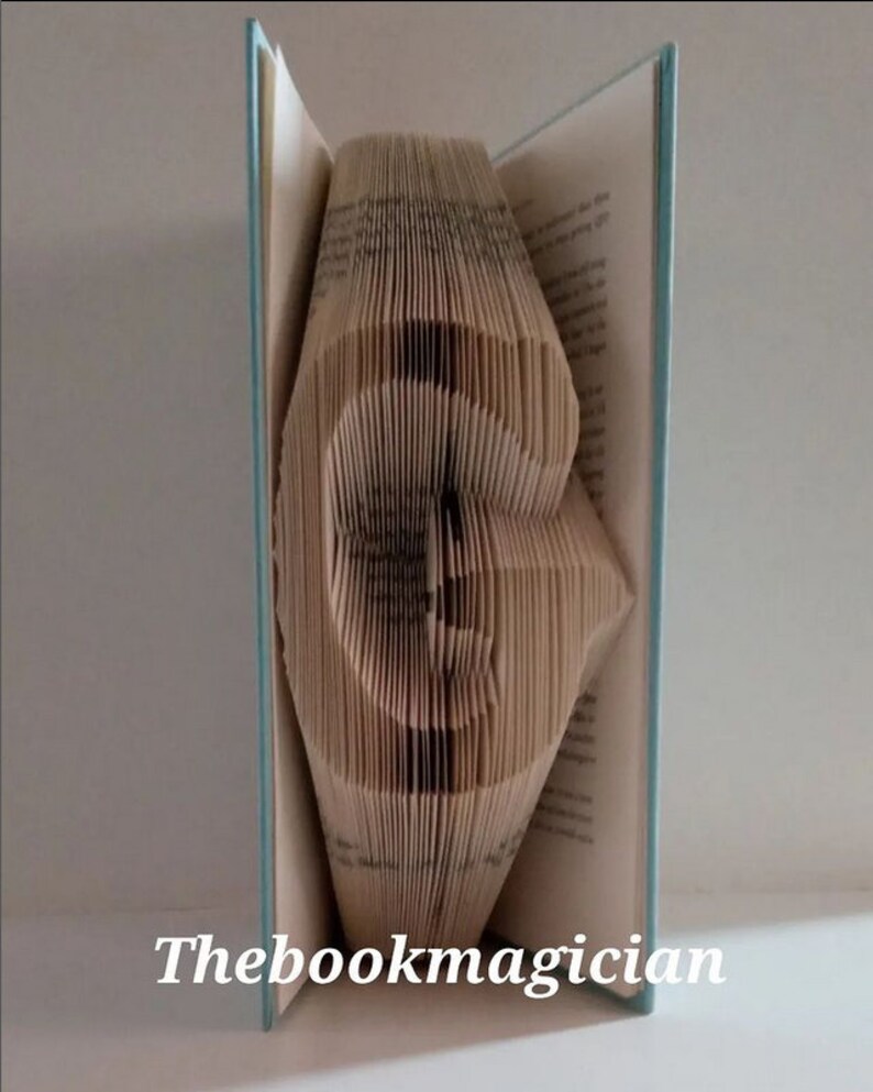 Initial Book Folding Letter Folded Book Unique Birthday Gift - Etsy