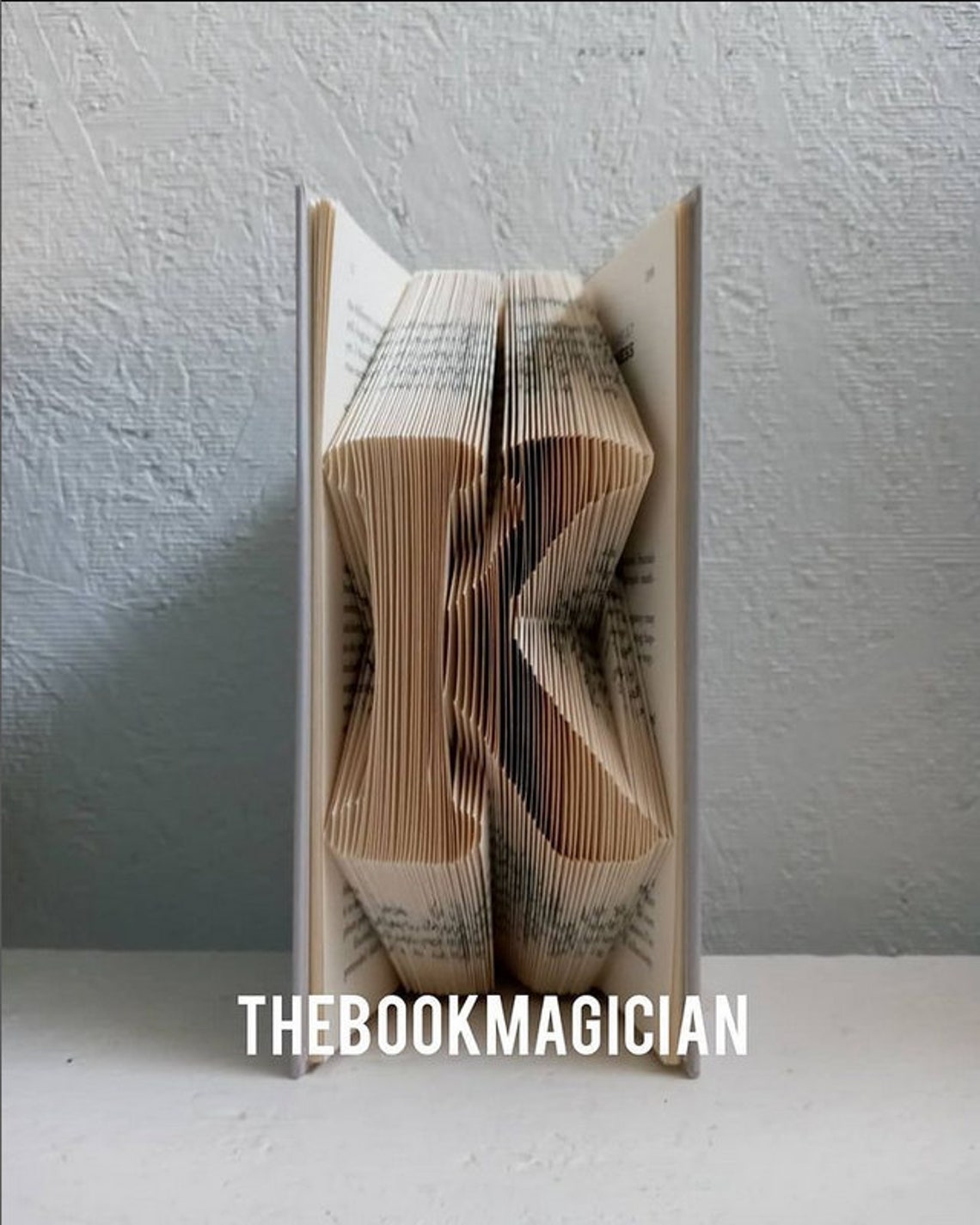 Initial Book Folding Letter Folded Book Unique Birthday Gift - Etsy