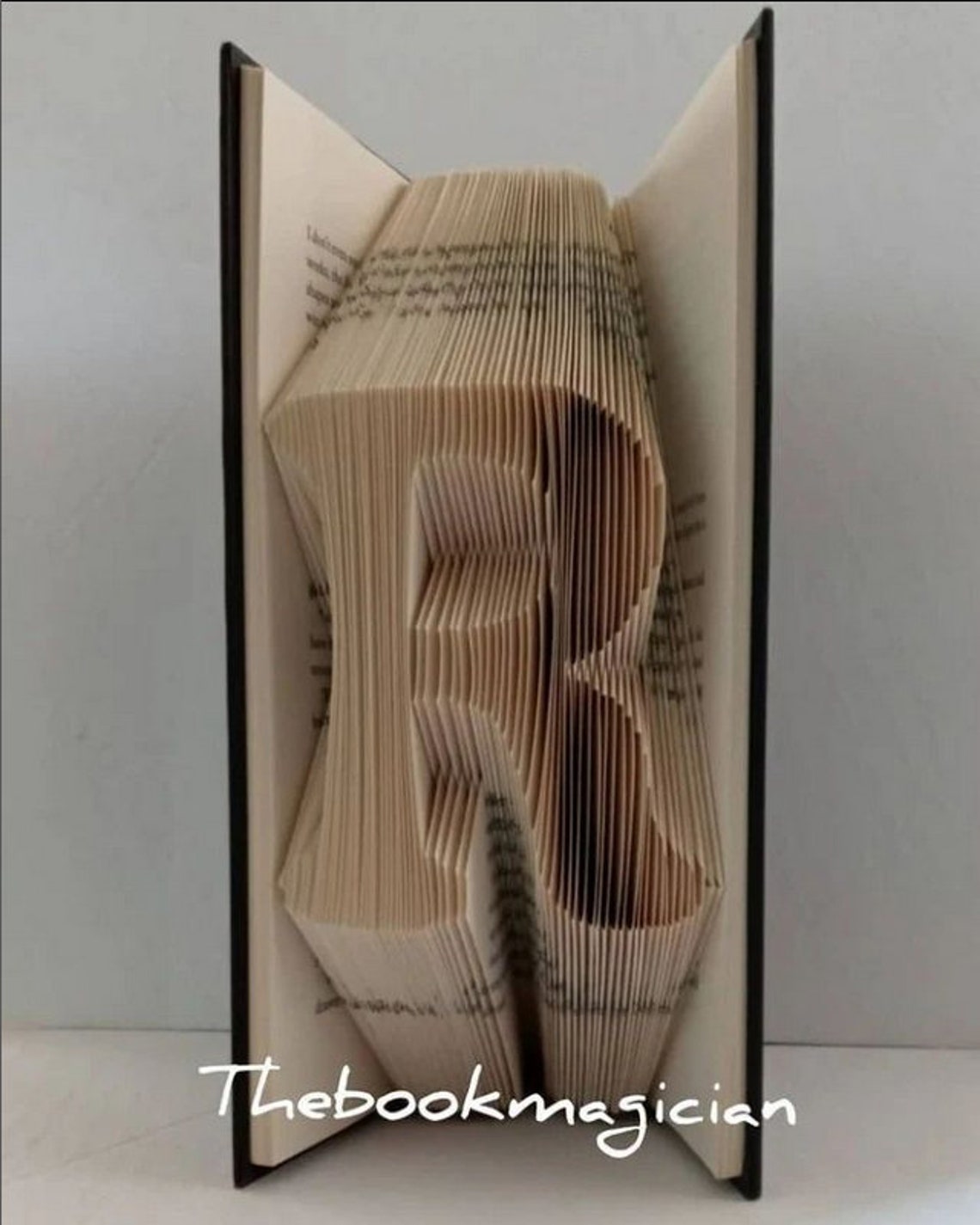 Initial Book Folding Letter Folded Book Unique Birthday Gift - Etsy