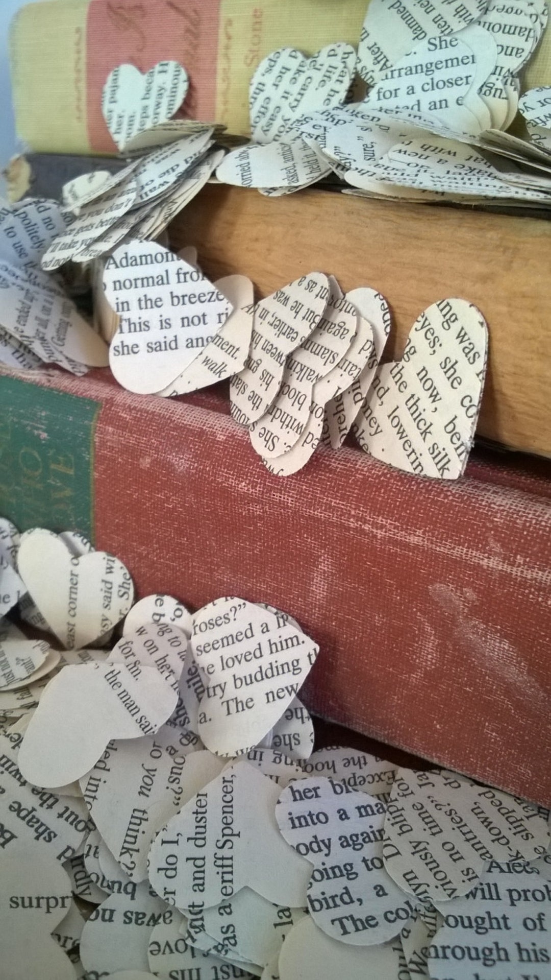 Paper Book Hearts Unique Literary Wedding Table Decor Party Supplies ...