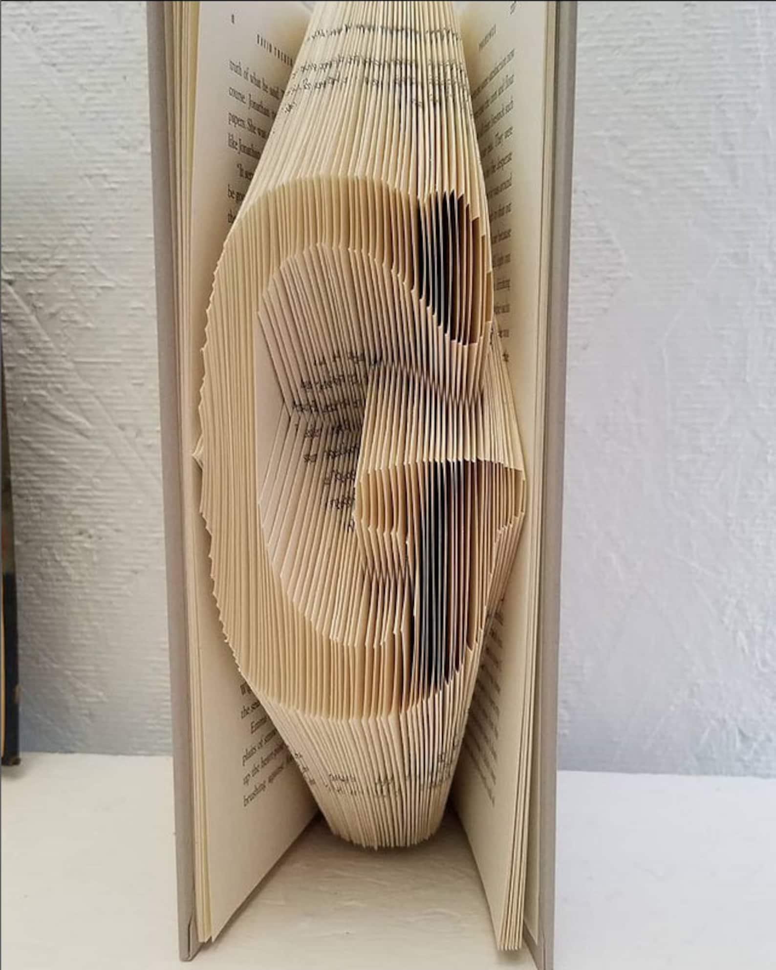 Initial Book Folding Letter Folded Book Unique Birthday Gift - Etsy