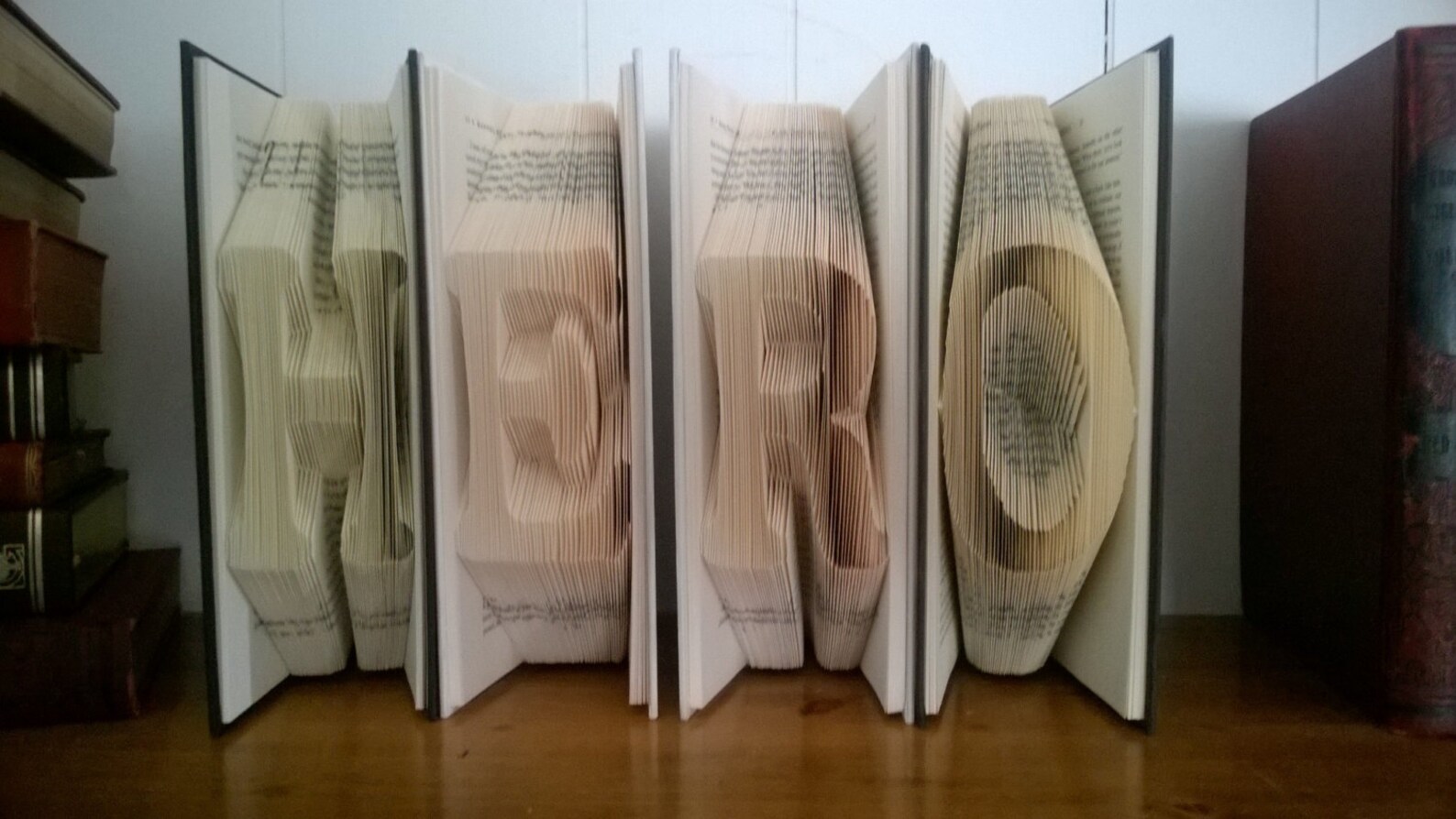 Hero Hand Folded Book Art Sculpture Unique Gift for Military Personell ...