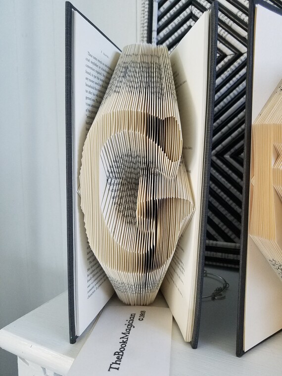 Initial Folded Book Letters Book folding Unique Wedding | Etsy