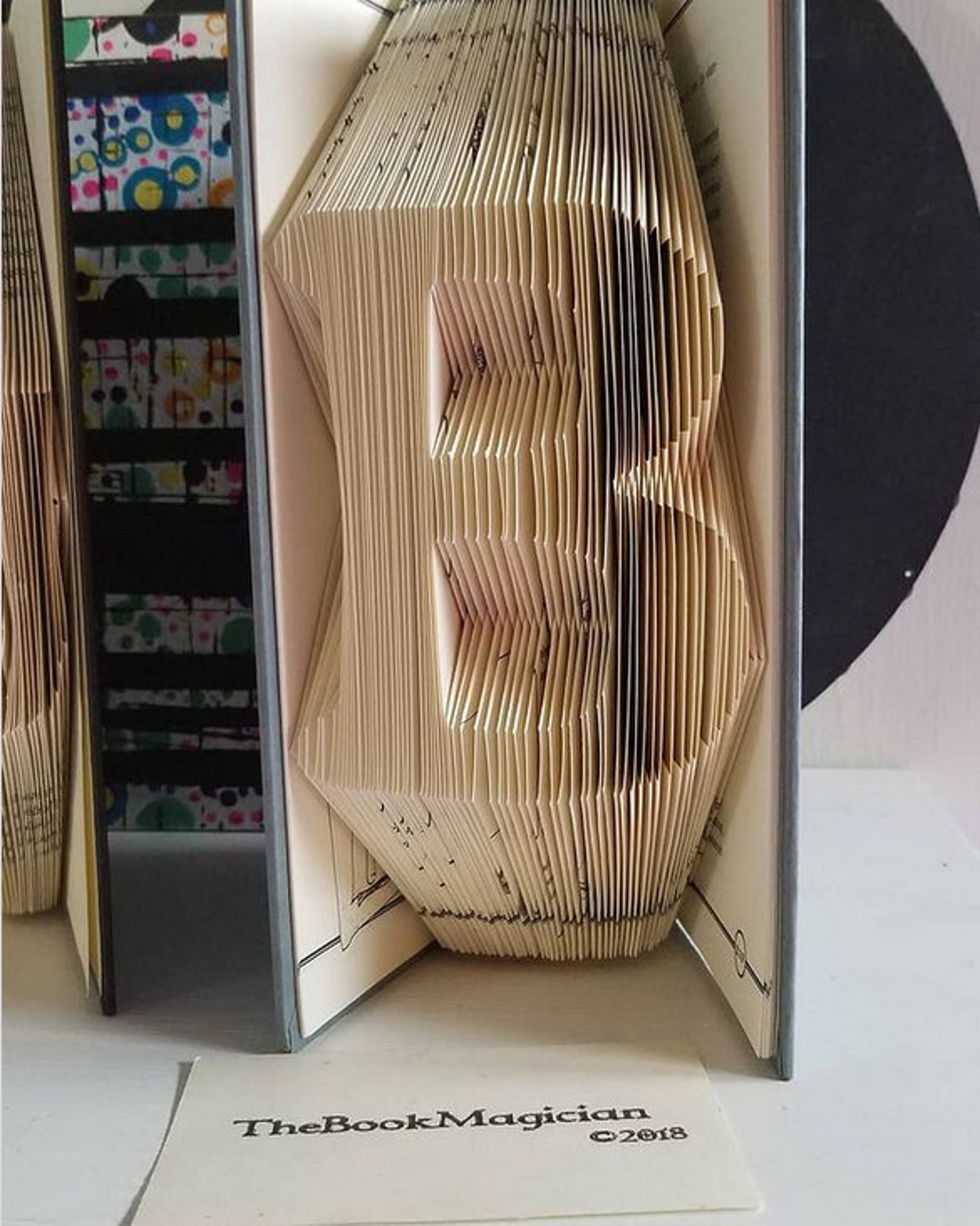 Initial Book Folding Letter Folded Book Unique Birthday Gift - Etsy