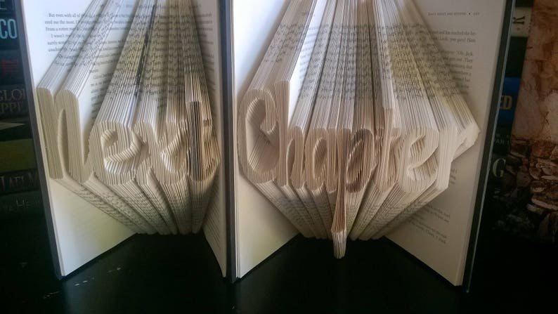 Folded Book Art Sculpture next Chapter Unique | Etsy