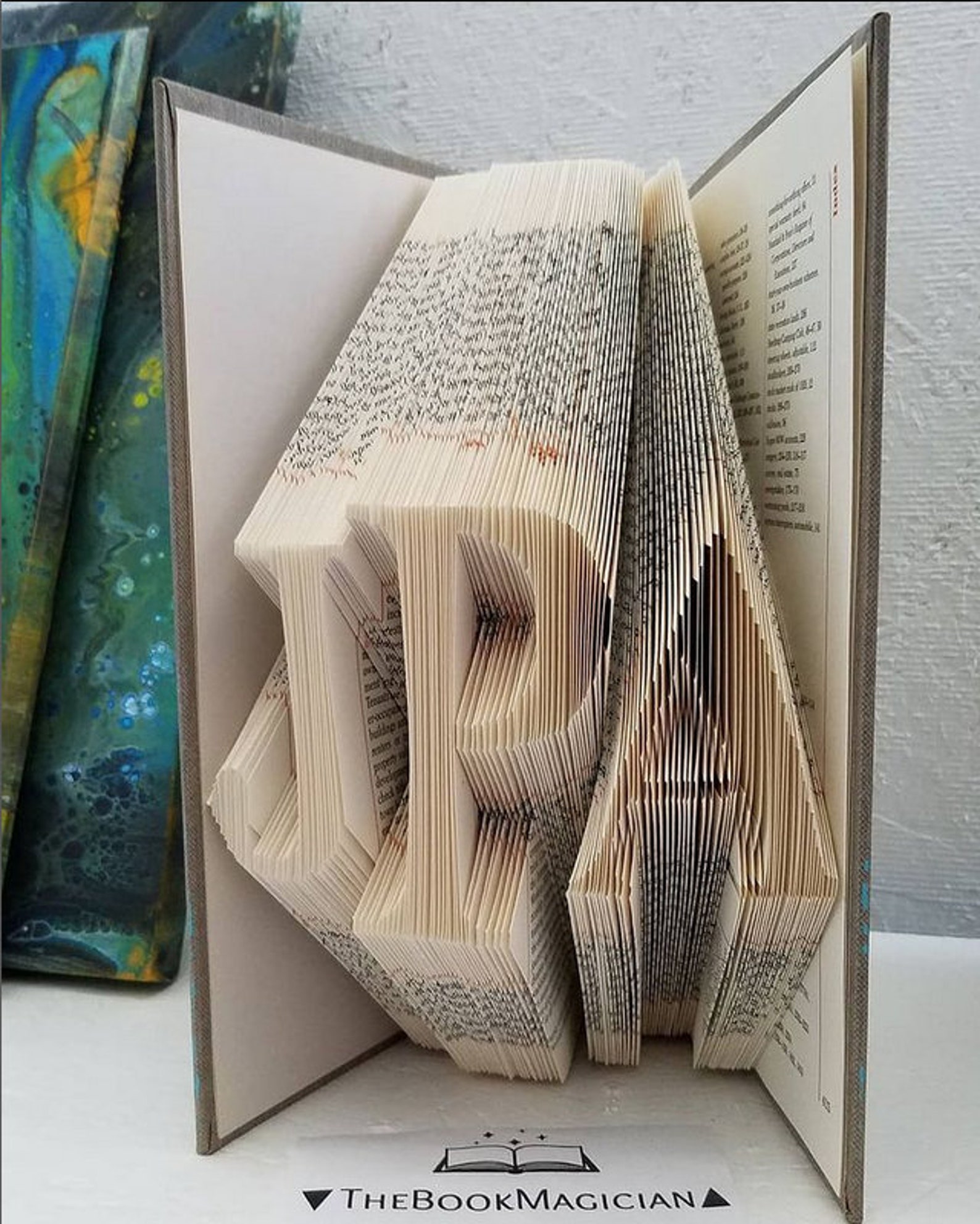 Monogram Folded Book, Custom Monogram, Personalized Gifts, Your ...