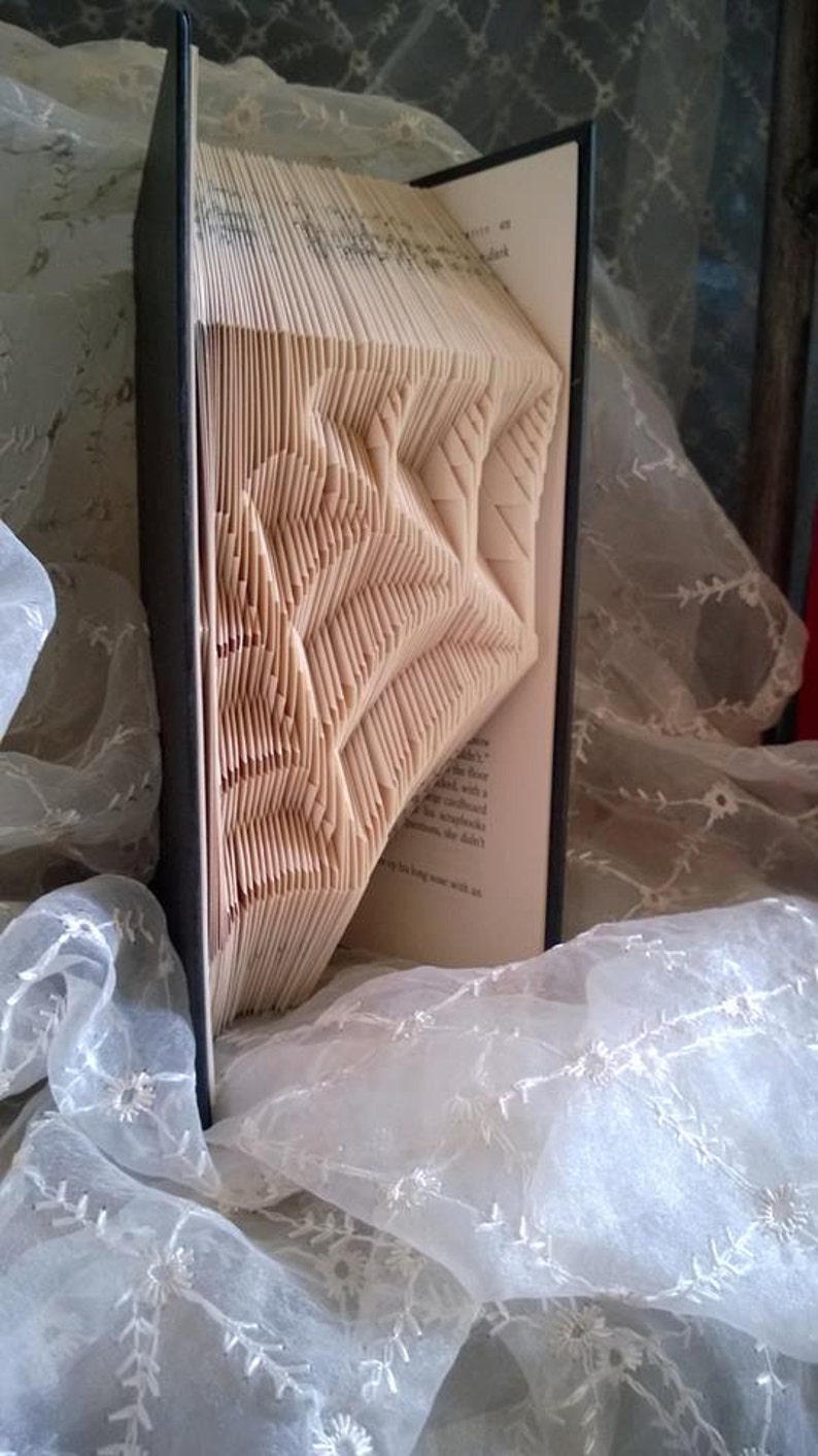 Spiderweb Folded Book Art Unique gift Halloween Decor | Etsy
