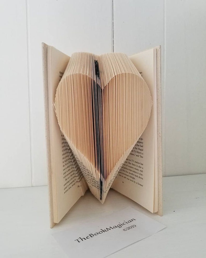 Heart Book Art Unique Love Gift Gift for the Couple - Etsy