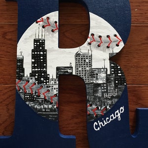 Custom Letters CHICAGO CUBS Cubbies Illinois Baseball Team MLB Hand ...