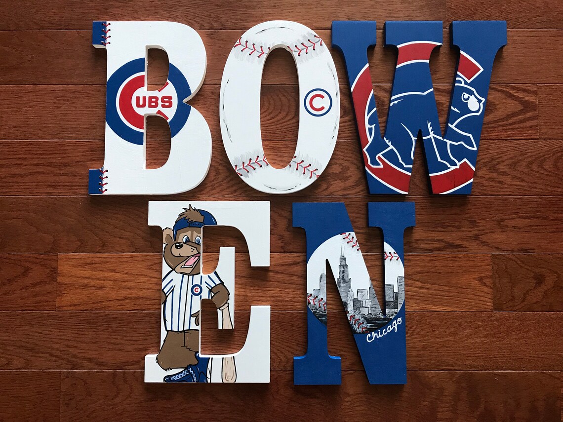 Custom Letters CHICAGO CUBS Cubbies Illinois Baseball Team MLB - Etsy