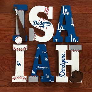 Custom Letters LA LAKERS DODGERS Basketball, Baseball Name Sign, Hand ...