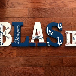 Custom Letters LA LAKERS DODGERS Basketball, Baseball Name Sign, Hand ...