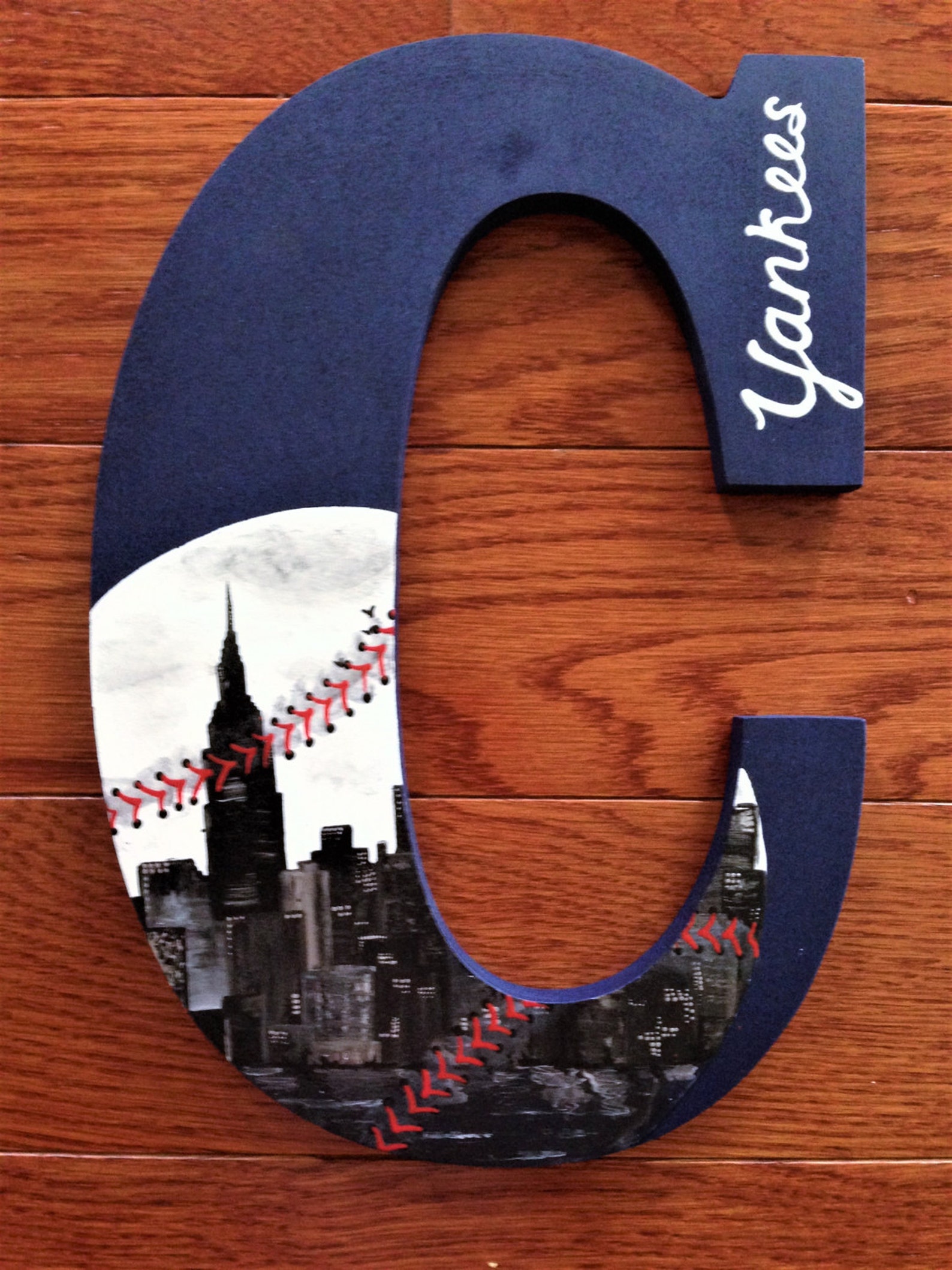 Custom Letters NEW YORK YANKEES Hand-Painted Wood Letters | Etsy