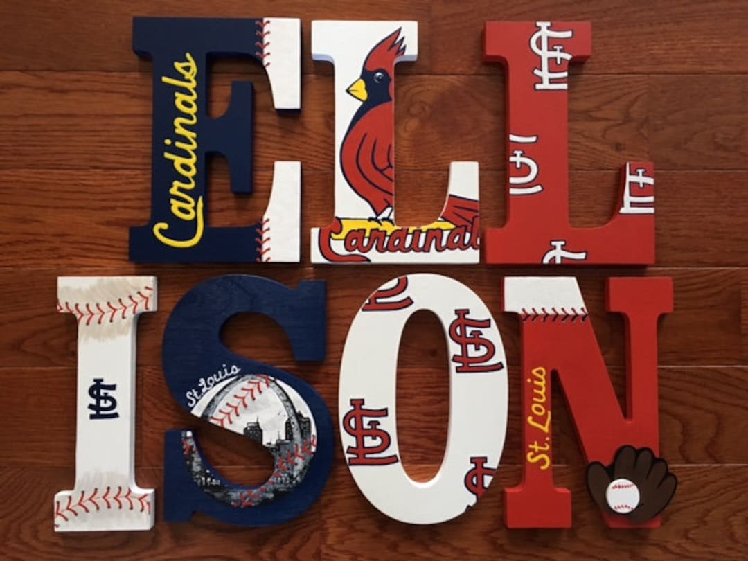 Custom Letters ST. LOUIS CARDINALS Wood Letters Baseball Team, Fredbird ...