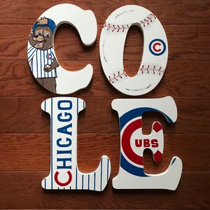Custom Letters CHICAGO CUBS Cubbies Illinois Baseball Team MLB Hand ...