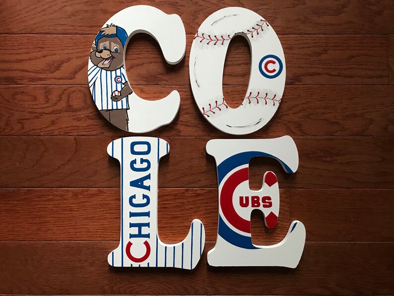 Custom Letters CHICAGO CUBS Cubbies Illinois Baseball Team MLB - Etsy