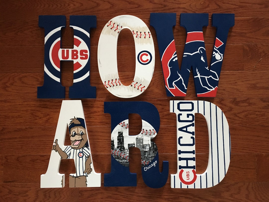 Custom Letters CHICAGO CUBS Cubbies Illinois Baseball Team MLB Hand ...