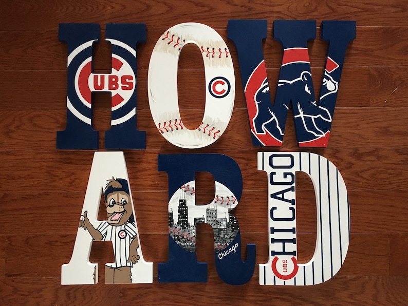 Custom Letters CHICAGO CUBS Cubbies Illinois Baseball Team MLB - Etsy