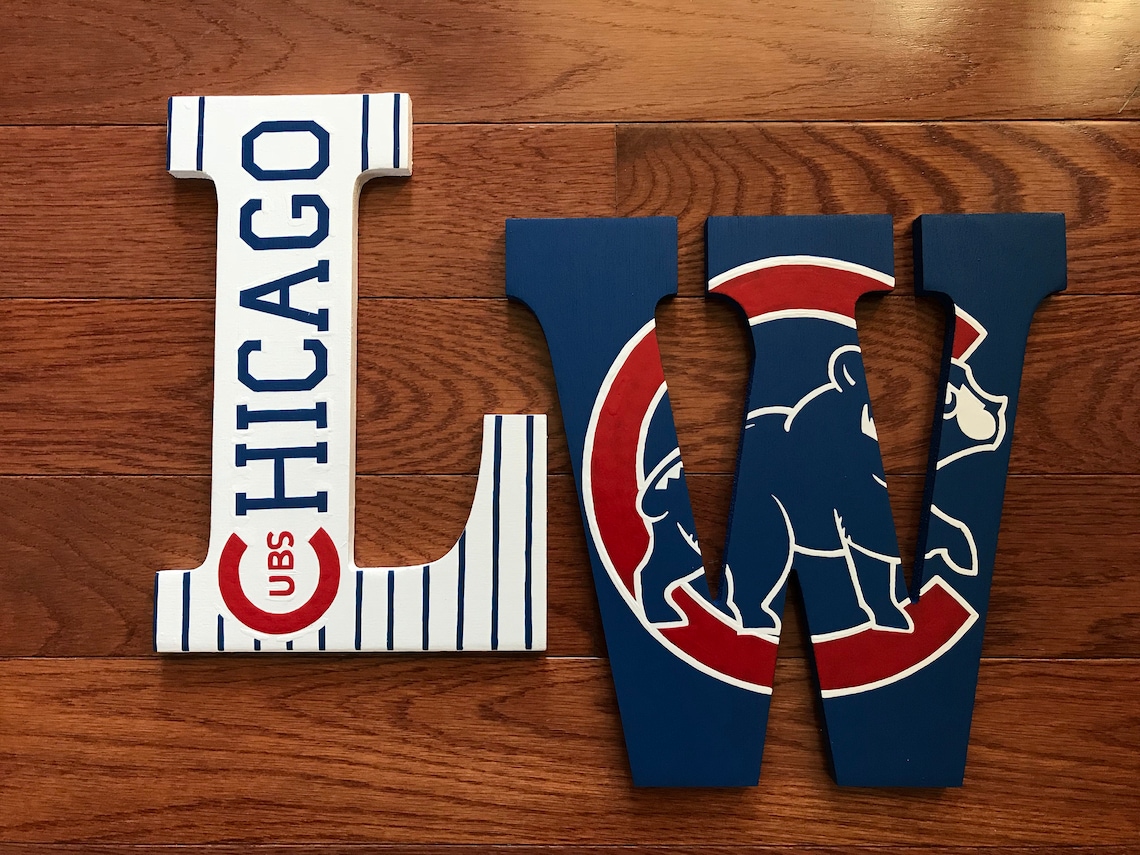 Custom Letters CHICAGO CUBS Cubbies Illinois Baseball Team MLB - Etsy