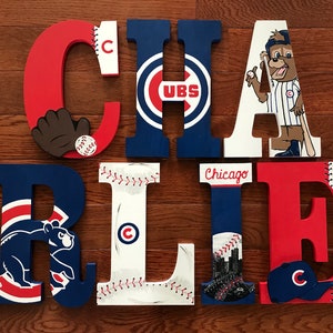 Custom Letters CHICAGO CUBS Cubbies Illinois Baseball Team MLB Hand ...