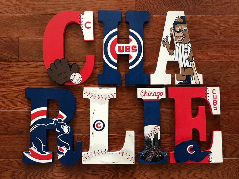 Custom Letters CHICAGO CUBS Cubbies Illinois Baseball Team MLB - Etsy