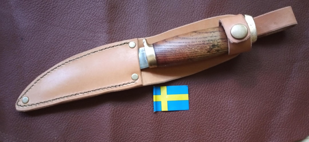 Vintage Mora Sweden Hunting Knife K.J. Eriksson Rosewood Brass Handle ...