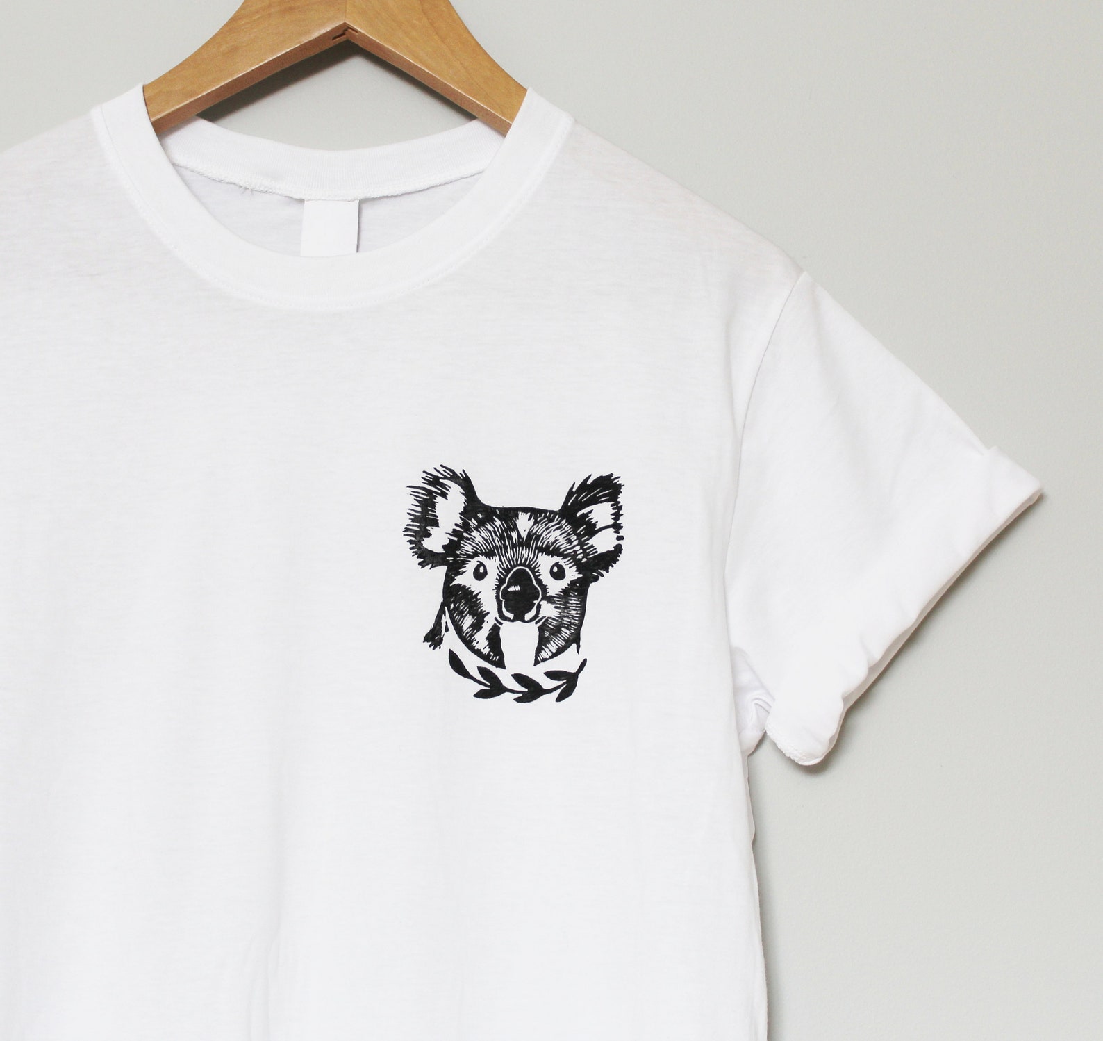 Koala T-shirt UNISEX Koala Bear Tshirt Hand Printed Animal - Etsy Canada