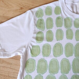 Ready to Ship Hand-painted Abstract Green T-shirt: Wearable Art, Size ...