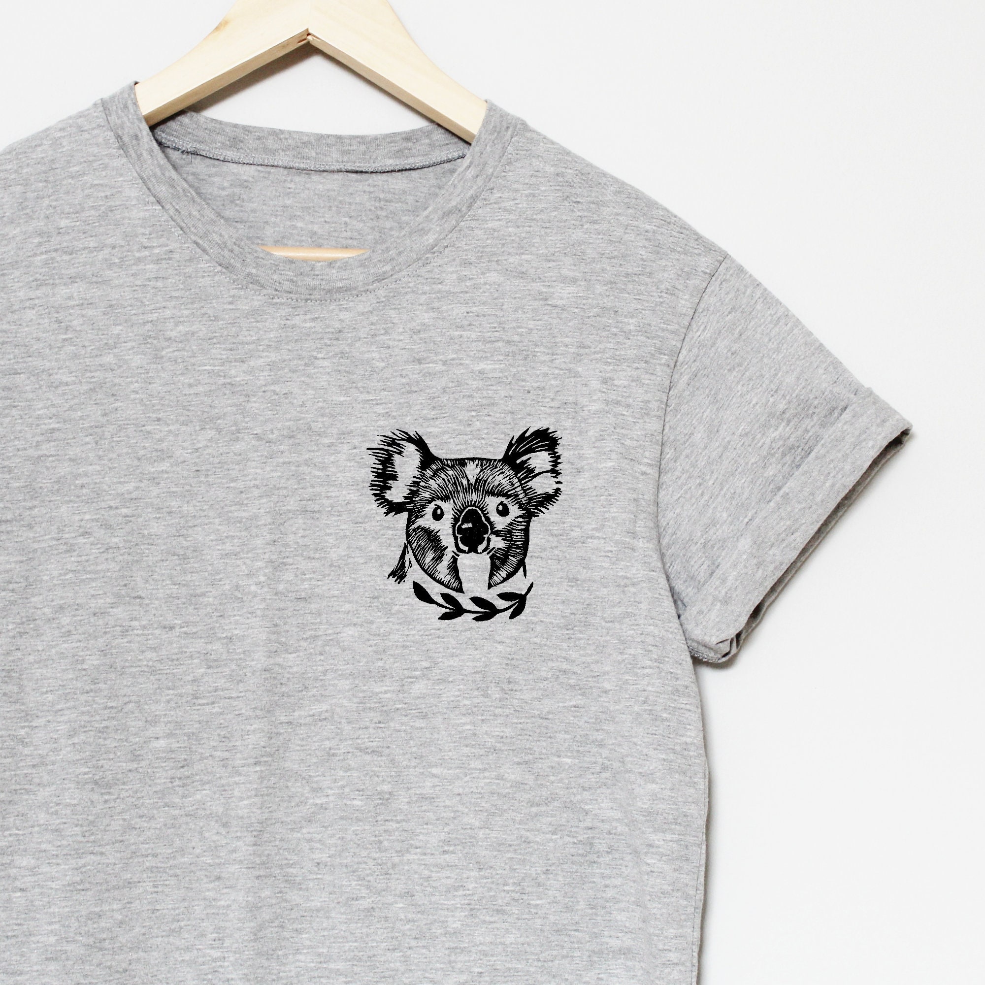 Koala T-shirt UNISEX Koala Bear Tshirt Hand Printed Animal - Etsy Canada